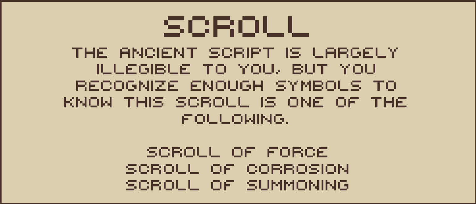 Recalling Language - A Roguelike Item Identification System - Stone ...